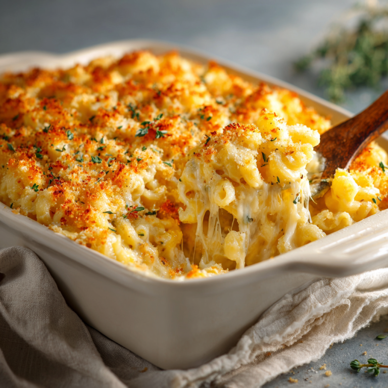 Creamy Baked Mac and Cheese with Gruyère and Cheddar - Bite Tide
