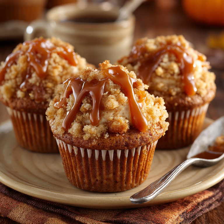 Mini Caramel Apple Cupcakes with Streusel Topping - Bite Tide