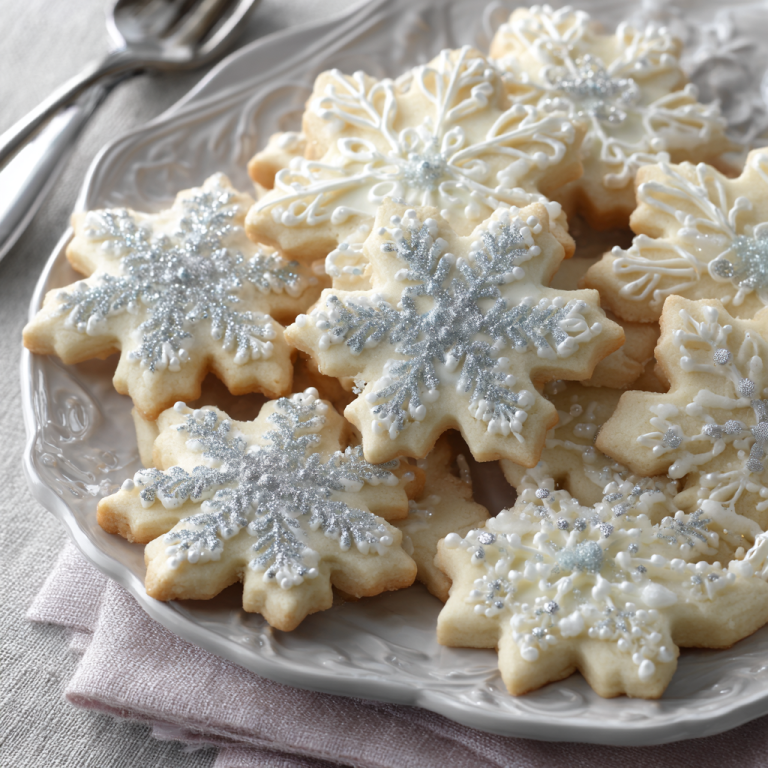 Frosted Snowflake Shortbread - Bite Tide