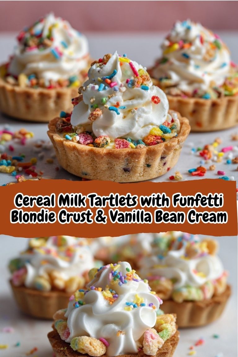Cereal Milk Tartlets with Funfetti Blondie Crust & Vanilla Bean Cream ...